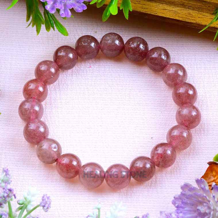 Strawberry Quartz Stone Bracelet – Healing Stone